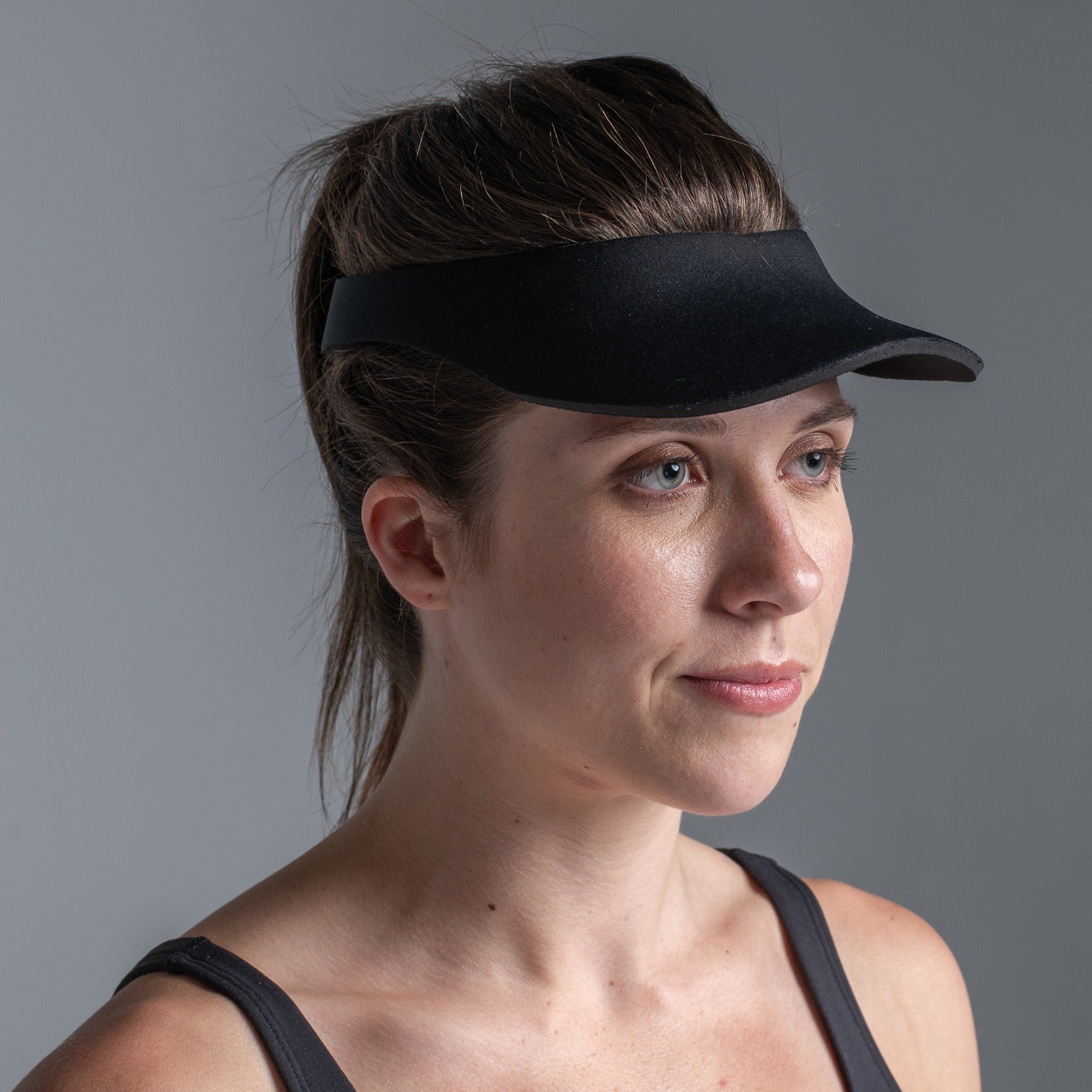 Black Neoprene Visor – Valour Sport